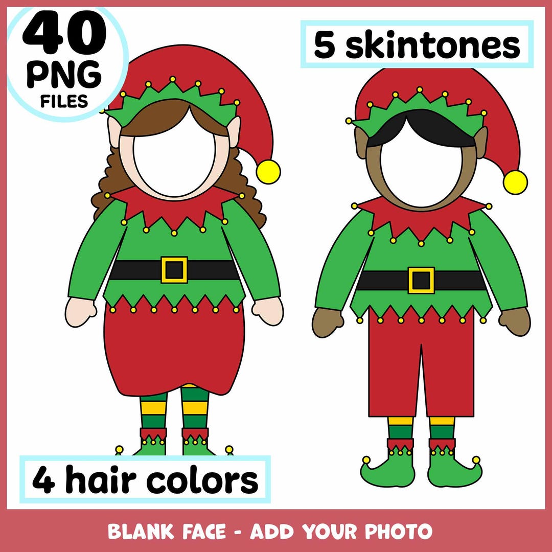 Boy Elf PNG, Girl Elf PNG, Baby Elves, Christmas Photo, Add Your Own ...