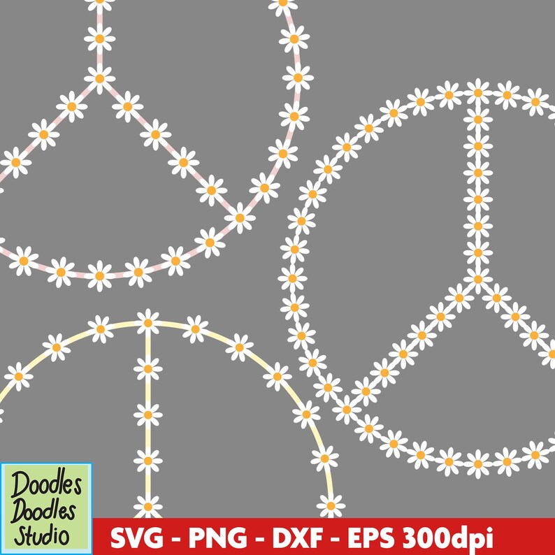 Daisy Peace Sign SVG Bundle, Cut Files (digital Download) - Etsy