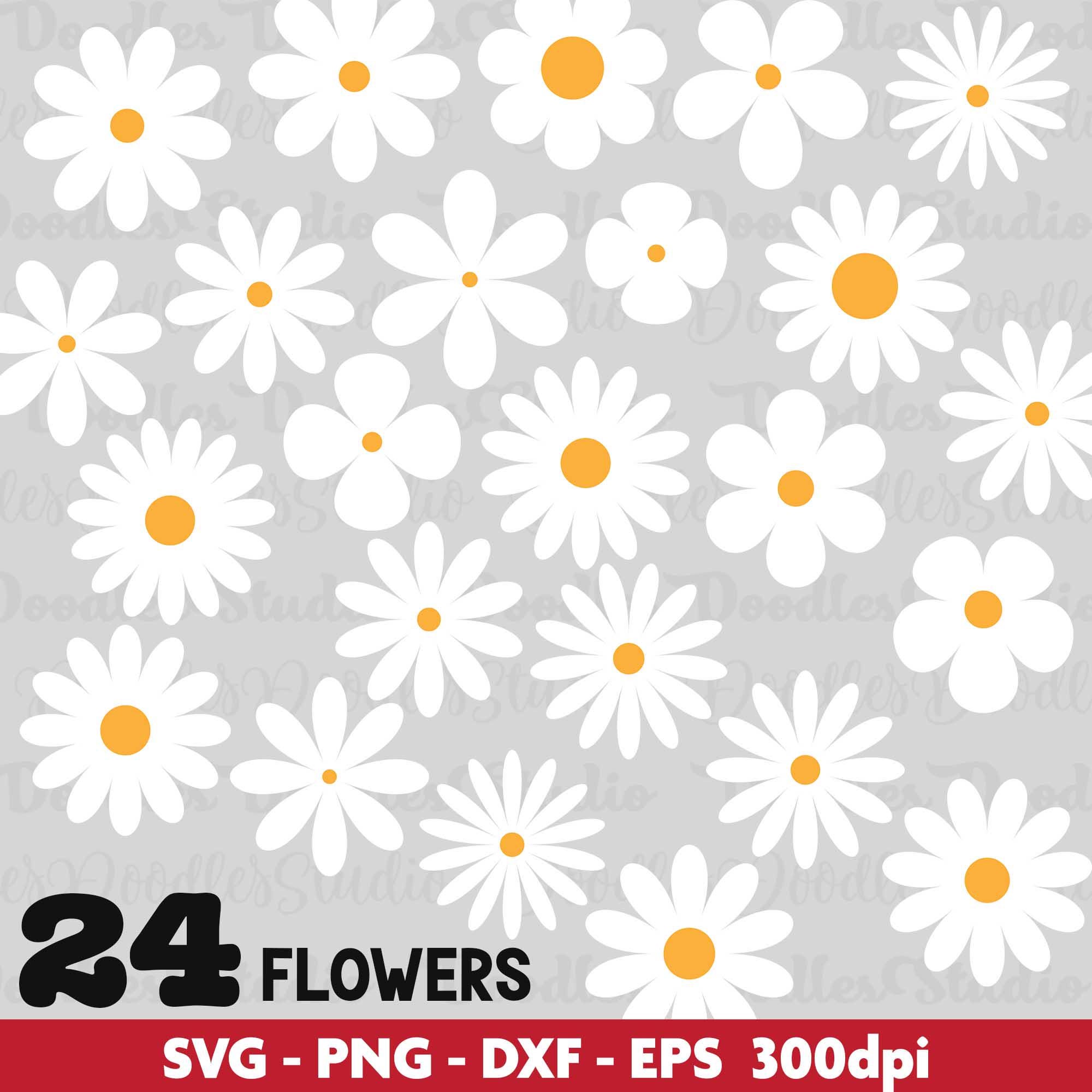 Daisy Flower SVG Bundle, Cut Files for Cricut (digital Download) - Etsy