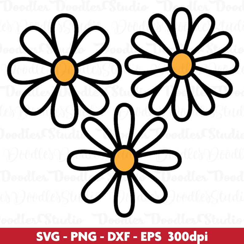 Daisy Flower SVG Bundle, Floral Clipart (digital Download) - Etsy