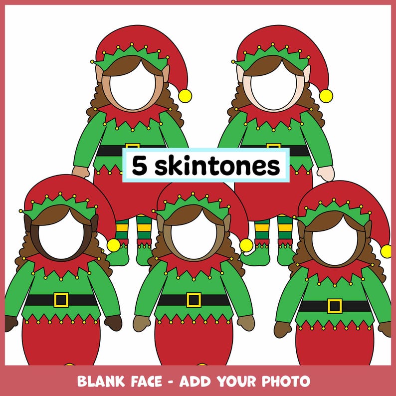 Elf Photo Booth PNG, Add Your Photo, Classroom Printable (digital ...
