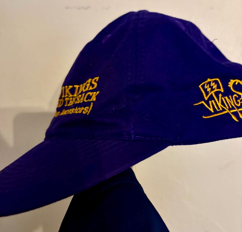 Vikings Sports Cap in Purple and Gold. “the Vikings Invented the Sack ...