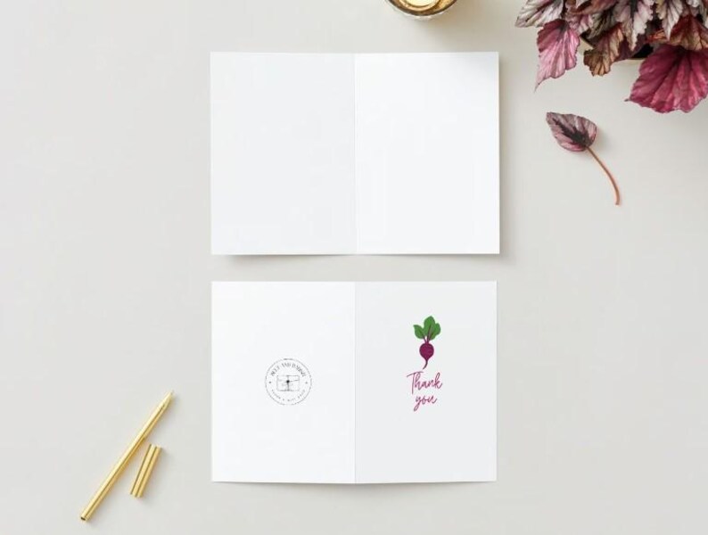 Beet Thank You Card - Etsy