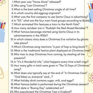 Holiday Family Trivia Book Printable Christmas Game Digital Holiday ...