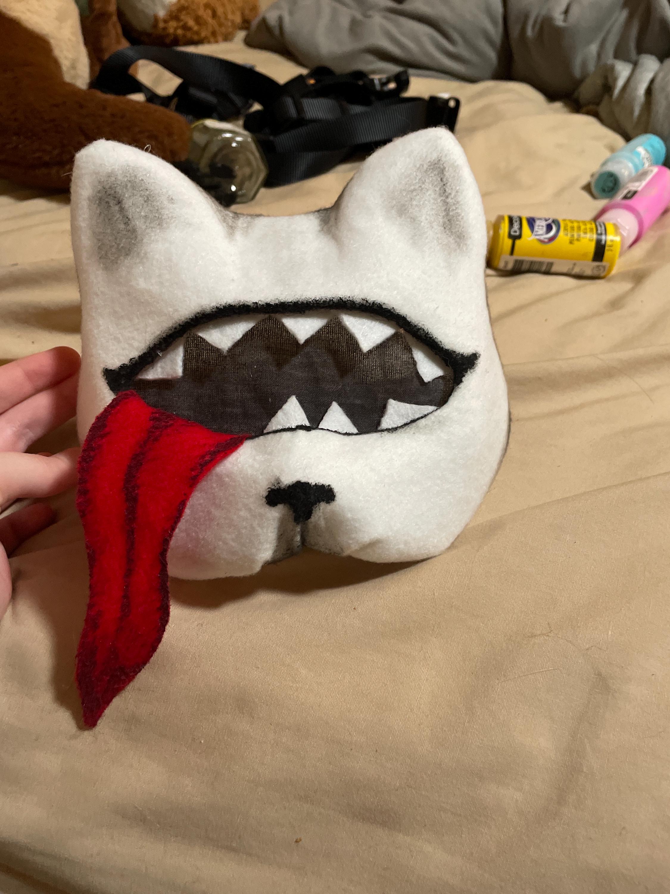 White Alien Mouth Cat Mask for Therians Alterhumans Furry Costume - Etsy