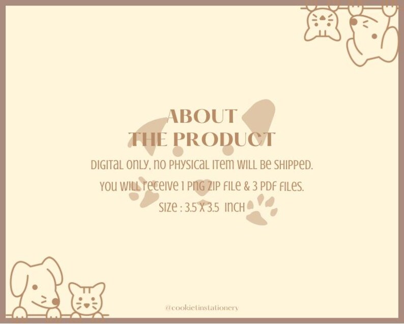 DIGITAL| Printable Cute Pets Notepad, Memopad With Spirit Animals ...