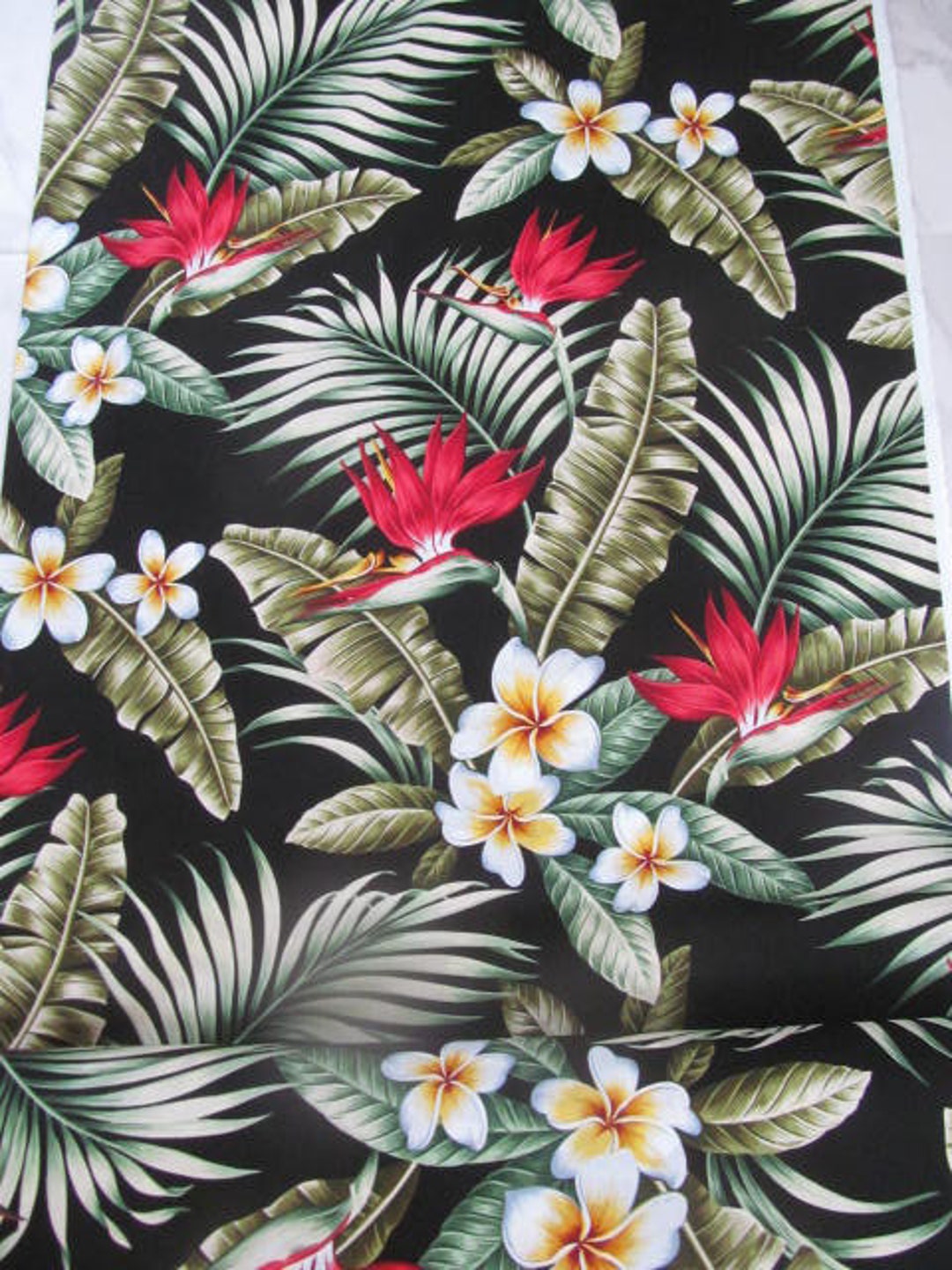 Marianne of Maui Hawaiian Quilting Fabric Bodacious Bird of - Etsy