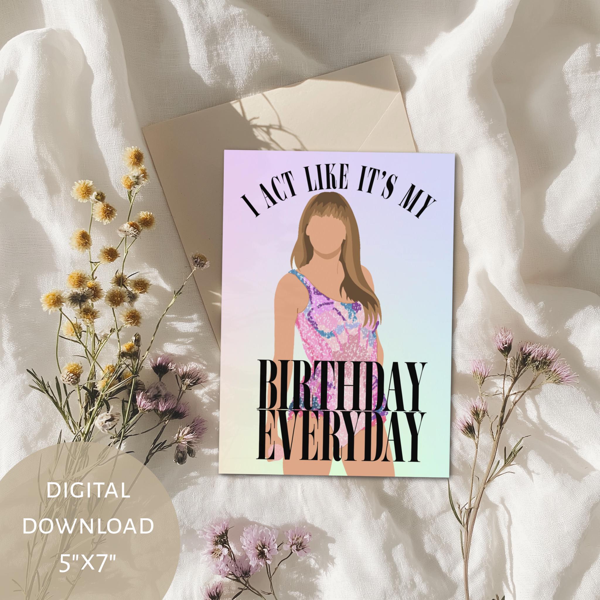 Printable Birthday Card, Happy Birthday, Birthday Everyday, Tour ...