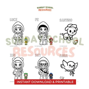 Luce & Friends Coloring Book: Catholic Sunday School (digital Download ...