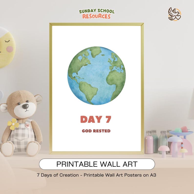 7 Days of Creation | Printables Wall Art / Christian / Catholic Posters ...
