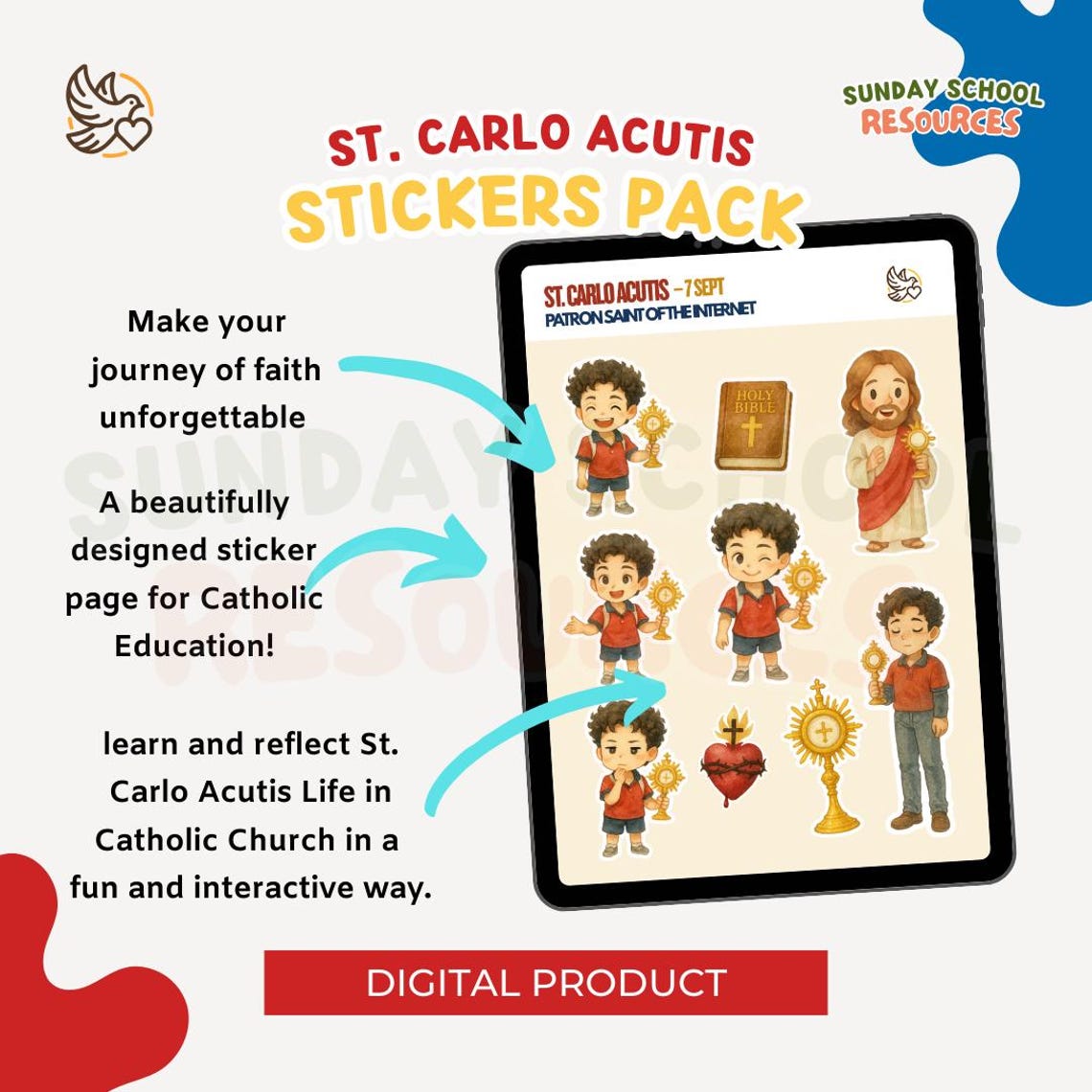St. Carlo Acutis | Catholic Religious Pilgrimage Sticker Sheets ...