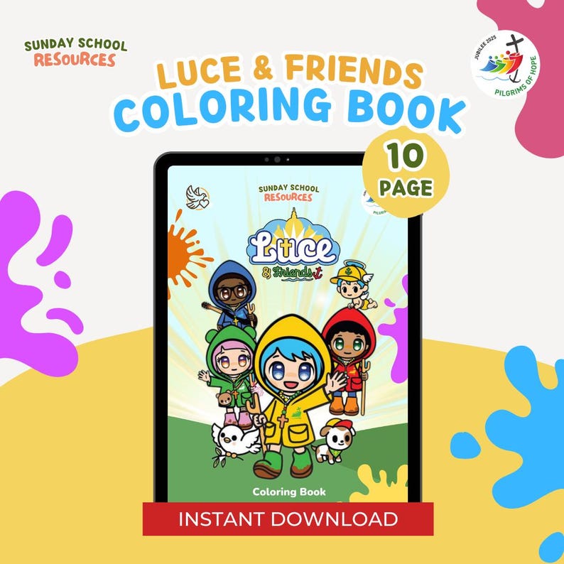 Luce & Friends Coloring Book: Catholic Sunday School (digital Download ...