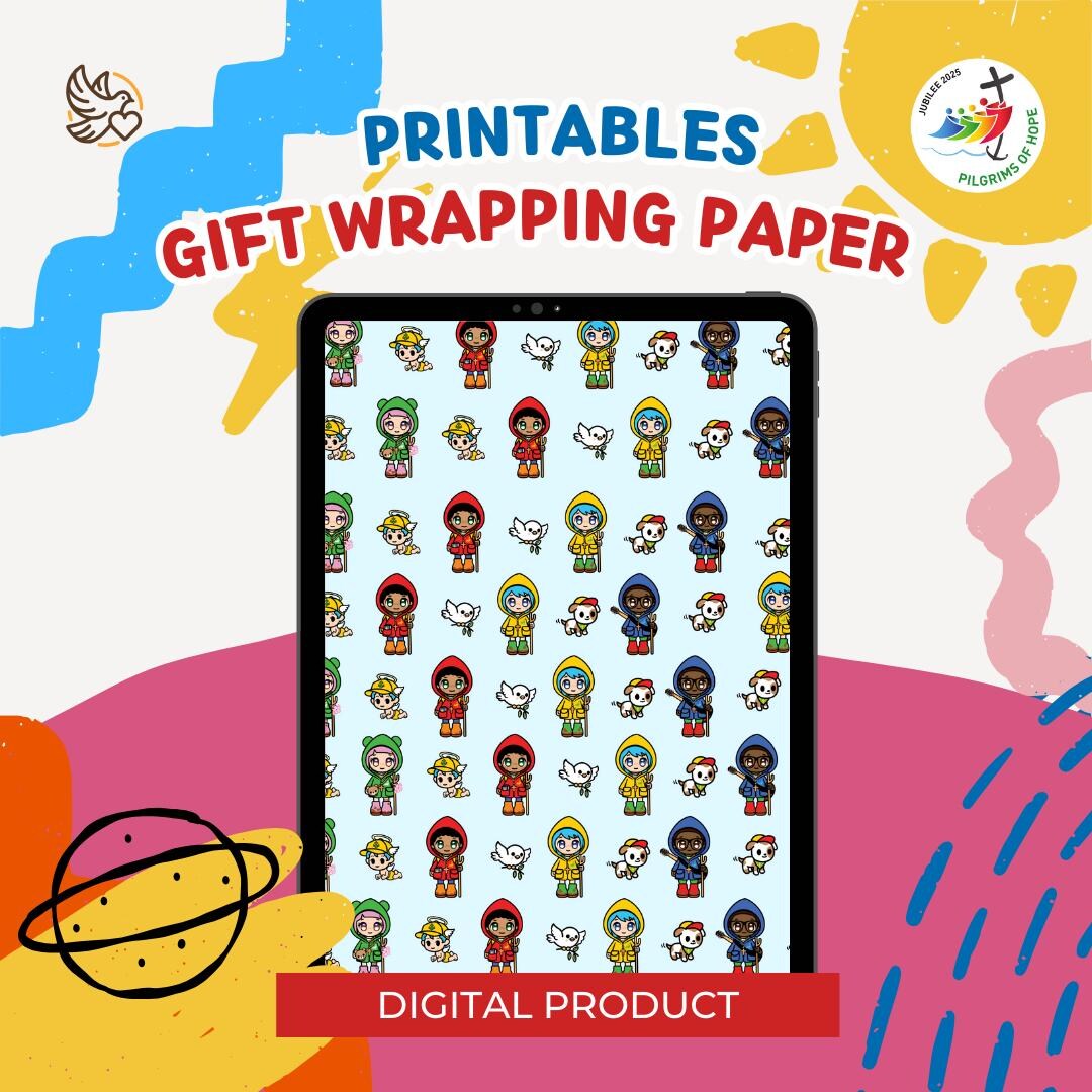 Luce & Friends Jubilee Gift Wrapping Paper: Catholic Homeschool ...