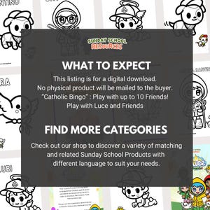 Catholic Bingo Game: Sunday School Activity (PDF) - Etsy
