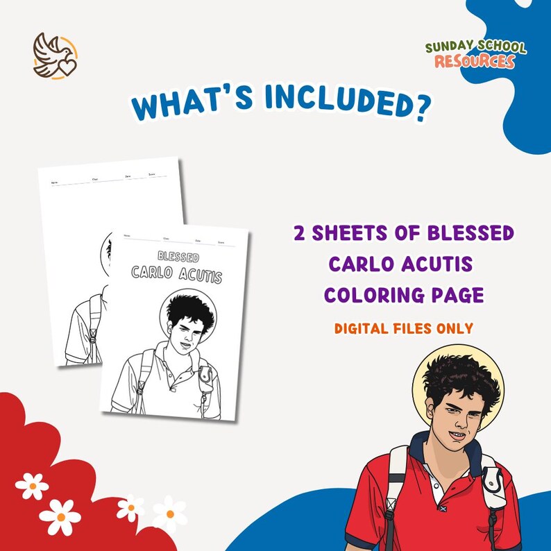 Blessed Carlo Acutis Coloring Page | Catholic Coloring Page for All ...