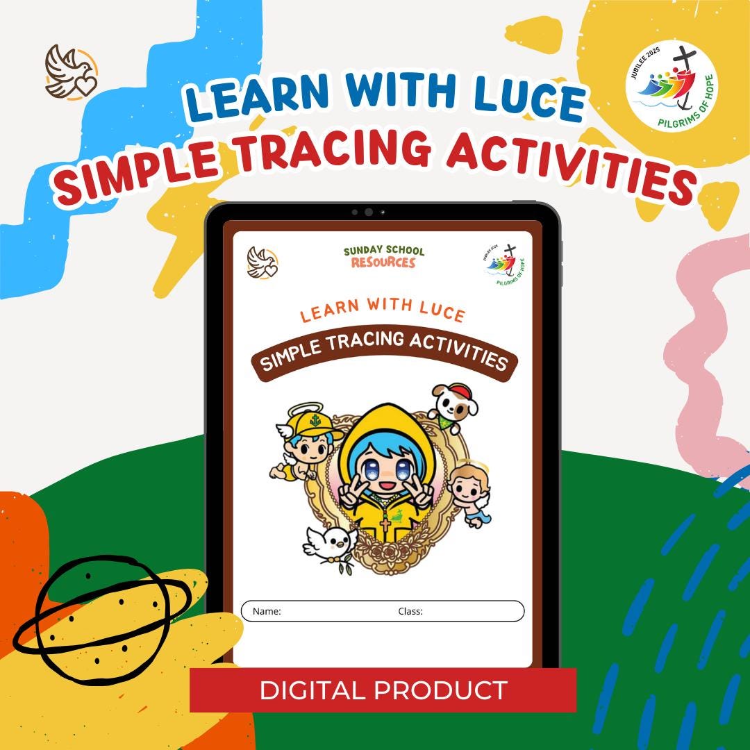 Learn With Luce: Simple Tracing Activities | Sunday School Resources ...