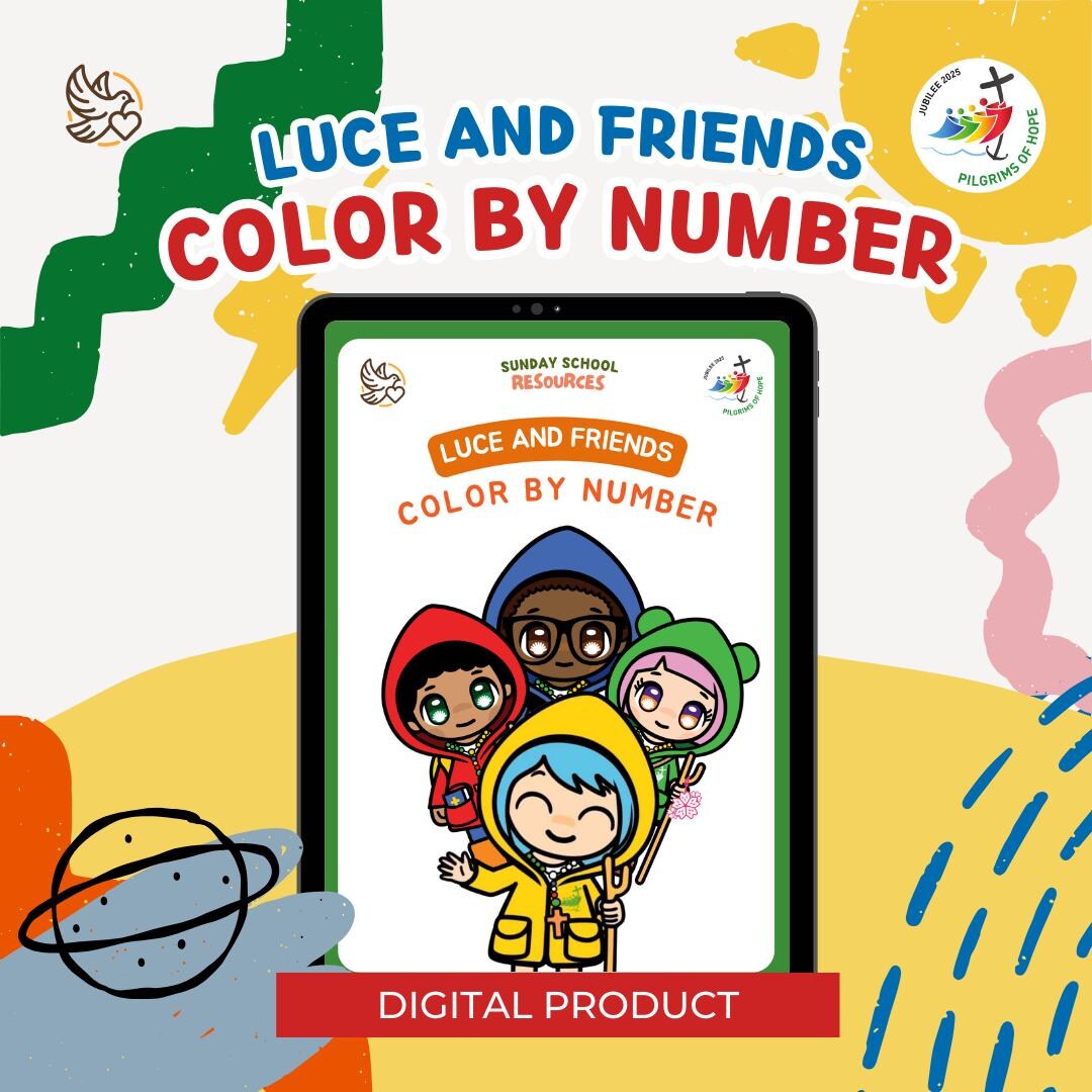 Catholic Coloring Pages: Luce and Friends Color by Number (digital ...