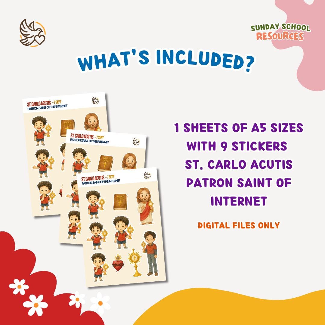 St. Carlo Acutis | Catholic Religious Pilgrimage Sticker Sheets ...