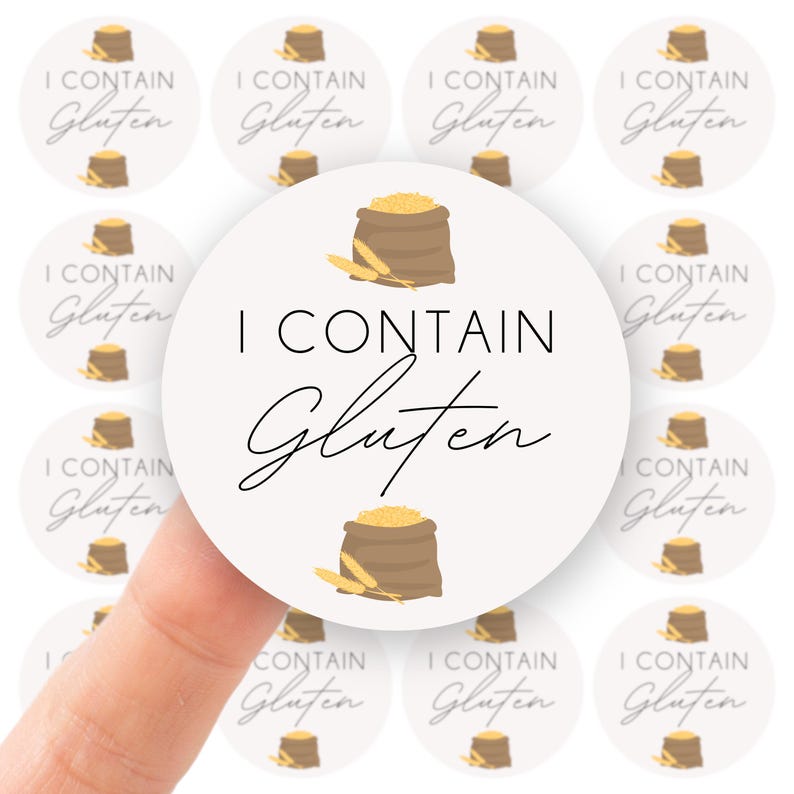Allergy Stickers | Allergen Sticker Labels | Individual Allergy Food ...