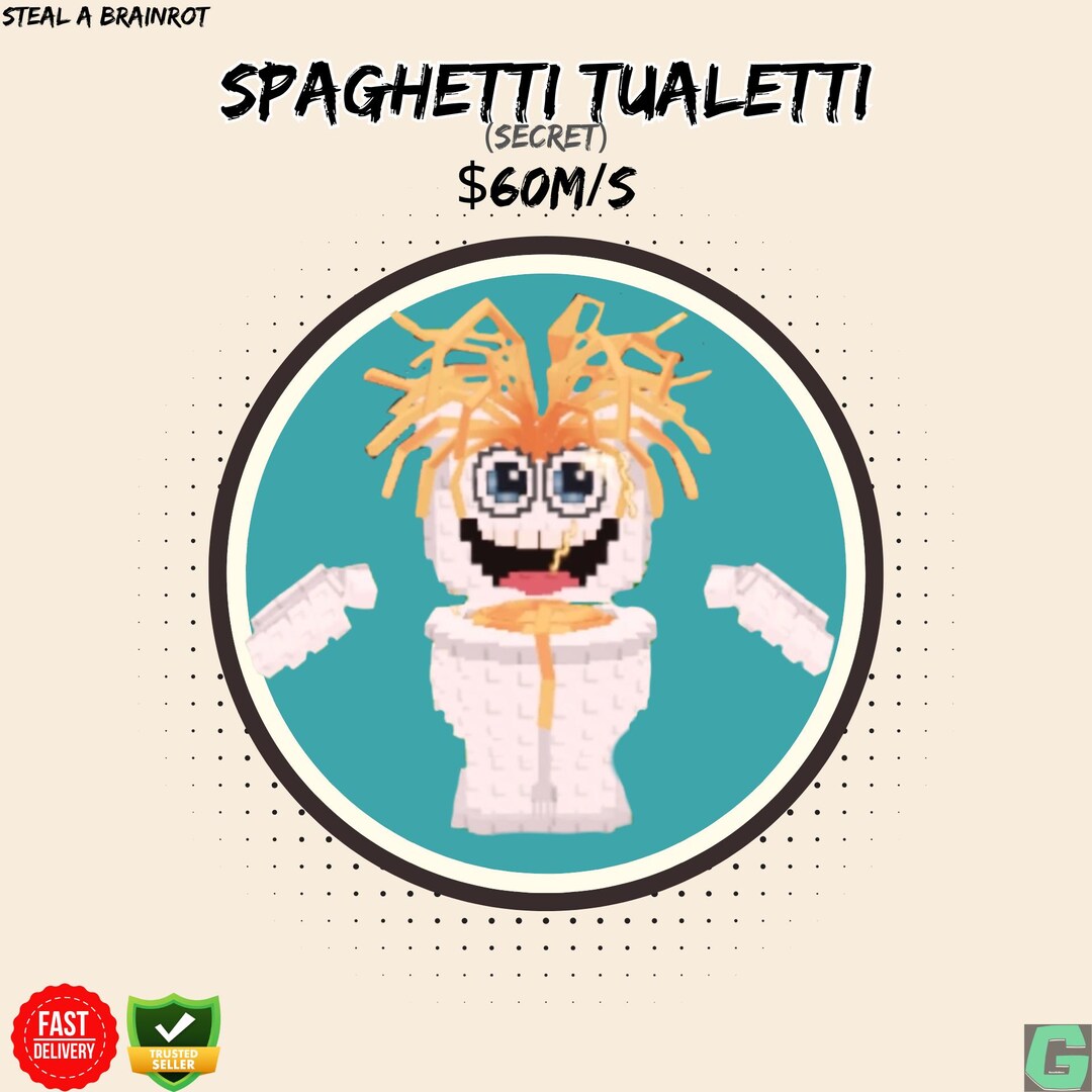 Spaghetti Tualetti (secret) 60m/s | Steal a Brainrot Roblox - Etsy
