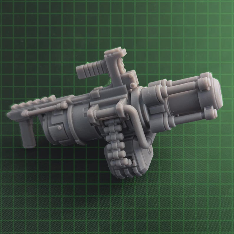 3D Printed Action Figures Heavy Weapons Minigun/frag Cannon Kit - Etsy