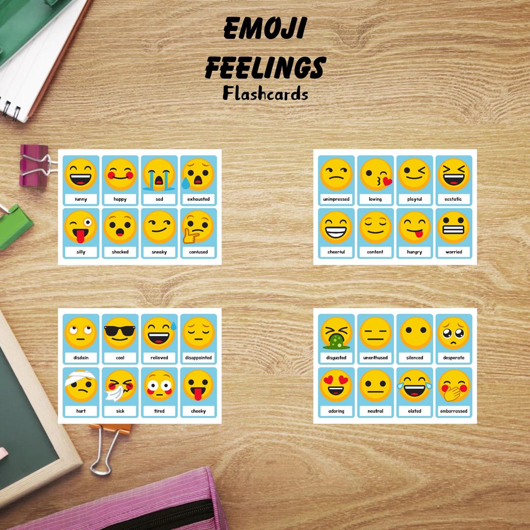 Kindergarten Emojis Flashcards: Fun Learning for Little Ones! 30 ...