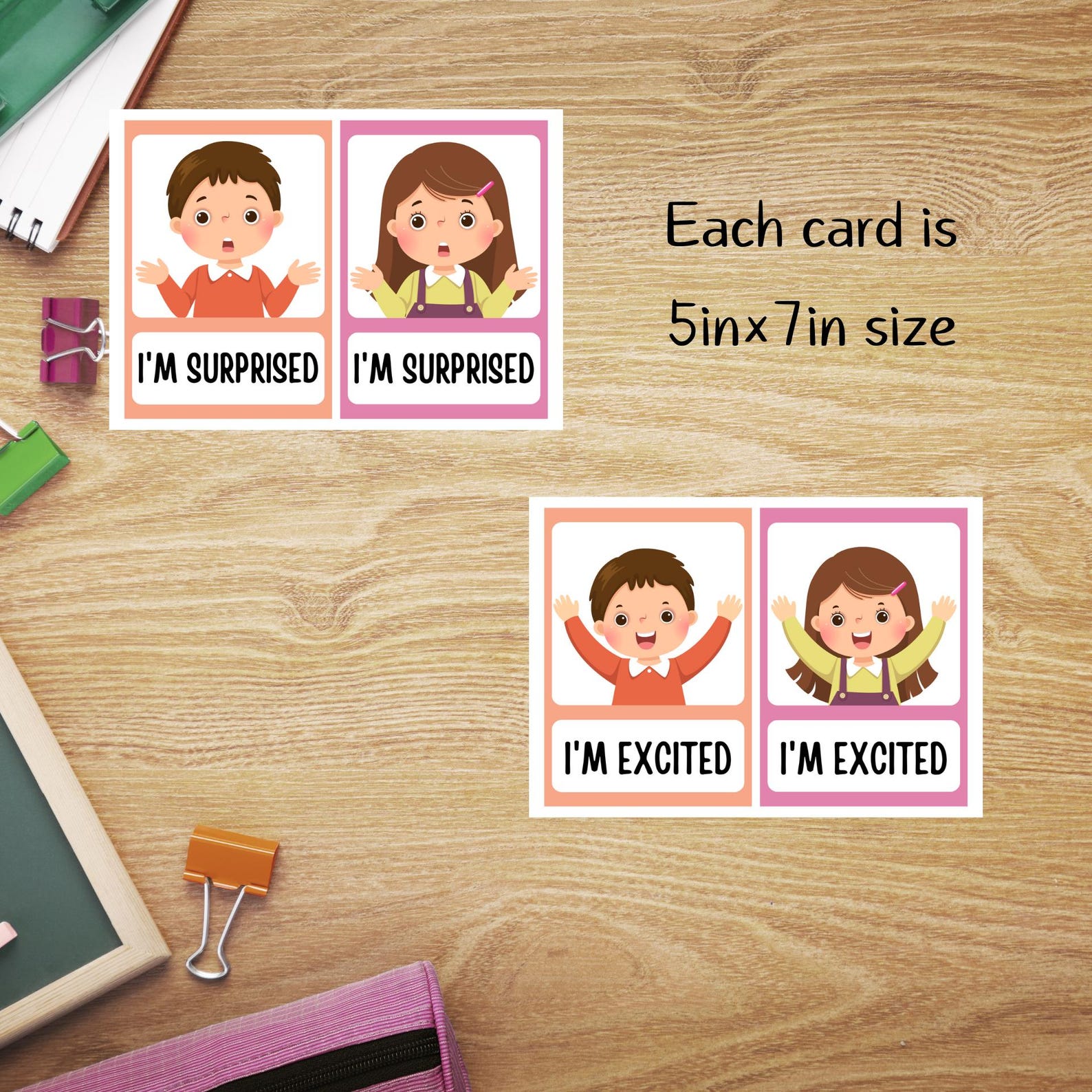 Feel and Learn! Emotions and Feelings Flashcards for Preschool and ...