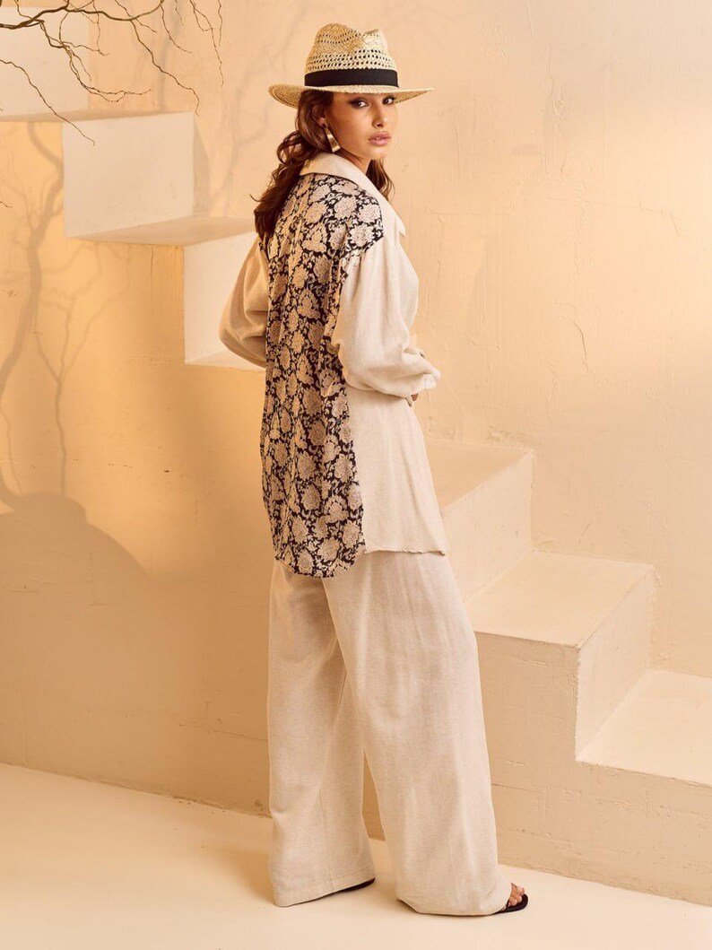 Two Piece Set for Women,two Cotton Piece Set, Pants and Tunic Set ...