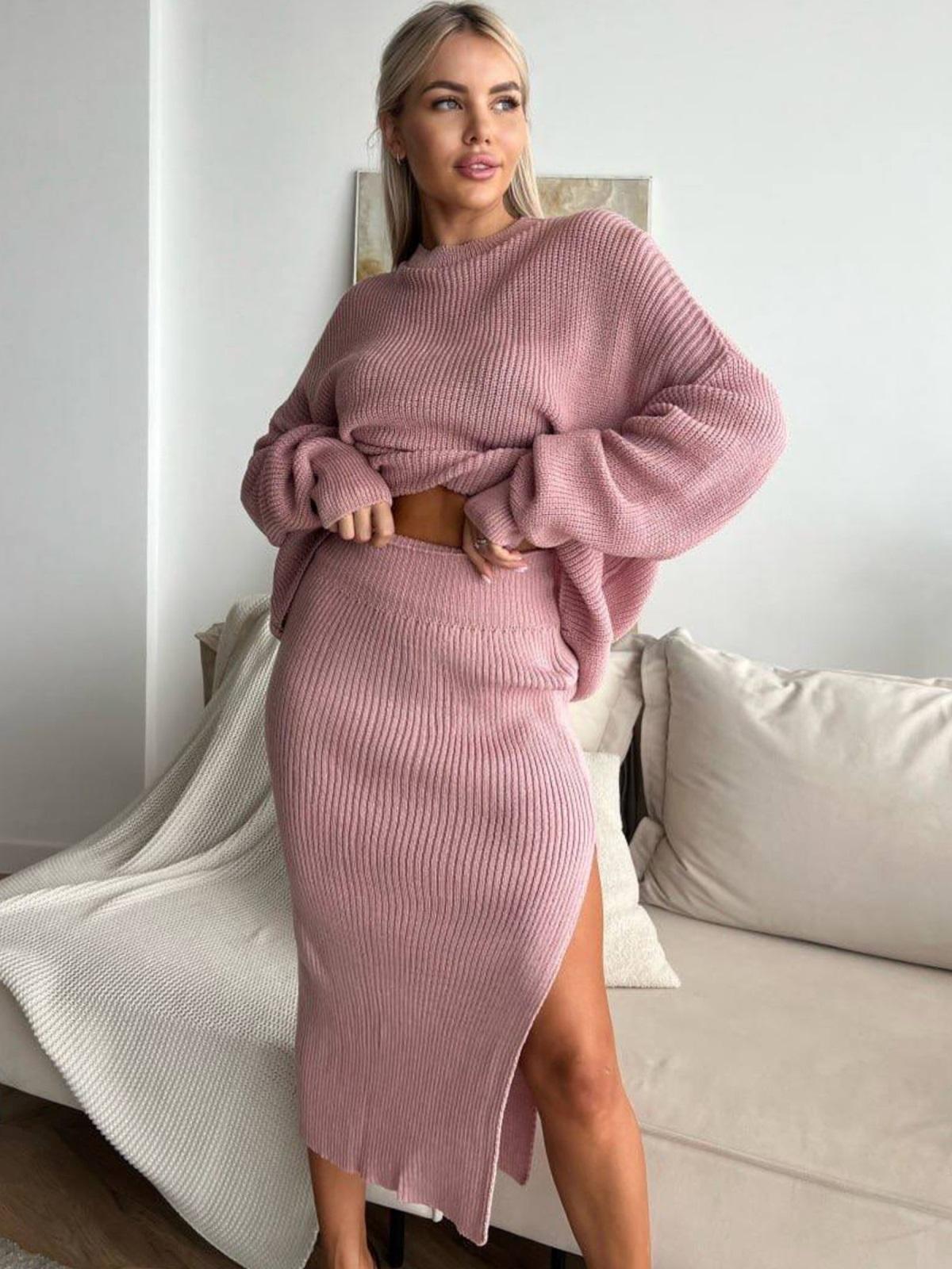 Two Piece Set for Women,knit Two Piece Set, Skirt and Tunic Set ...