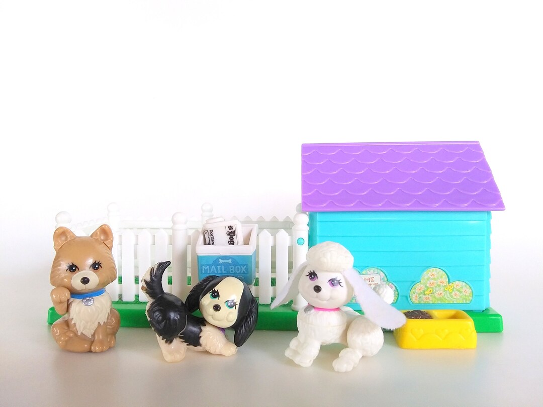 Vintage Littlest Pet Shop Puppy Pals With Playhouse Dog Playset Toy by ...