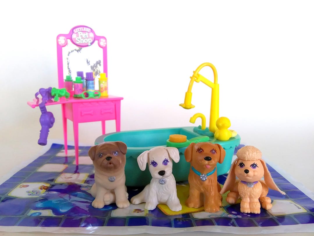 Vintage Littlest Pet Shop Splash Happy Puppies Playset by Kenner 1993 ...