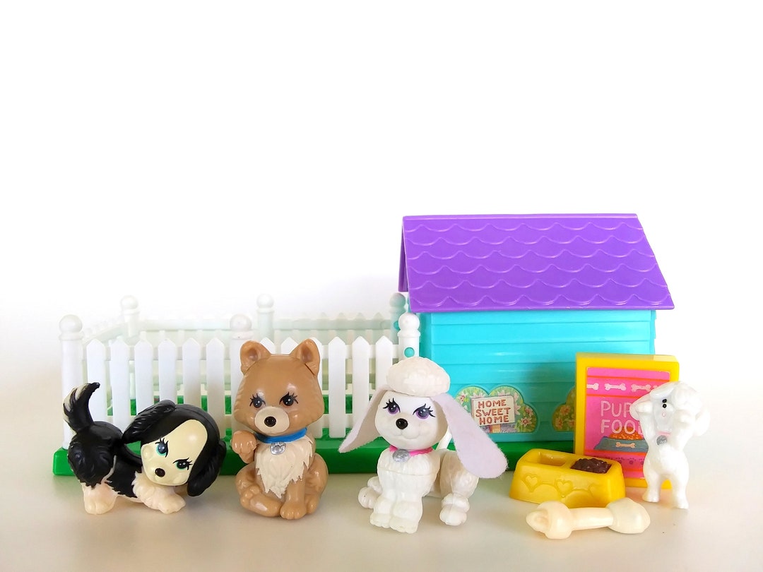Vintage Littlest Pet Shop Puppy Pals With Playhouse Dog Playset Toy by ...