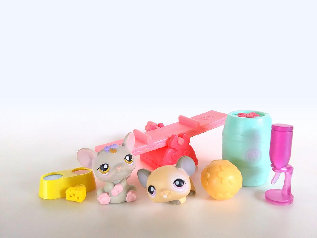 Vintage Littlest Pet Shop LPS Mouse #115 and Rat #116 Hasbro 2004 - Etsy