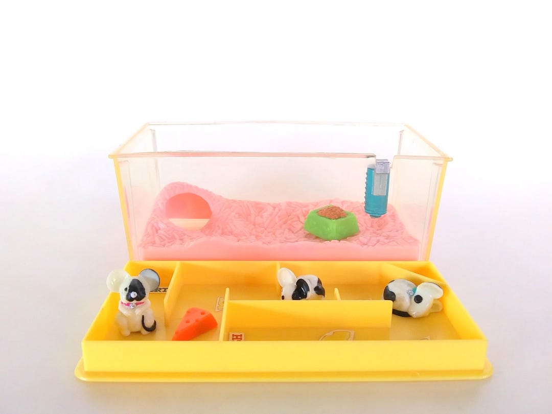 Vintage Littlest Pet Shop Itsy Bitsy Mice With Cheesy Maze Mouse ...