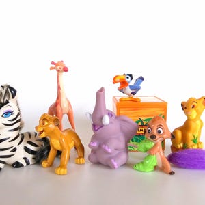 Vintage Disney the Lion King Figures Simbas, Zebra, Elephant, Timon ...