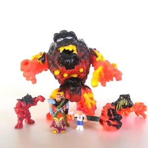 Mighty Max Playset Melts Lava Beast Battle Warriors Bluebird Toys 1994 ...