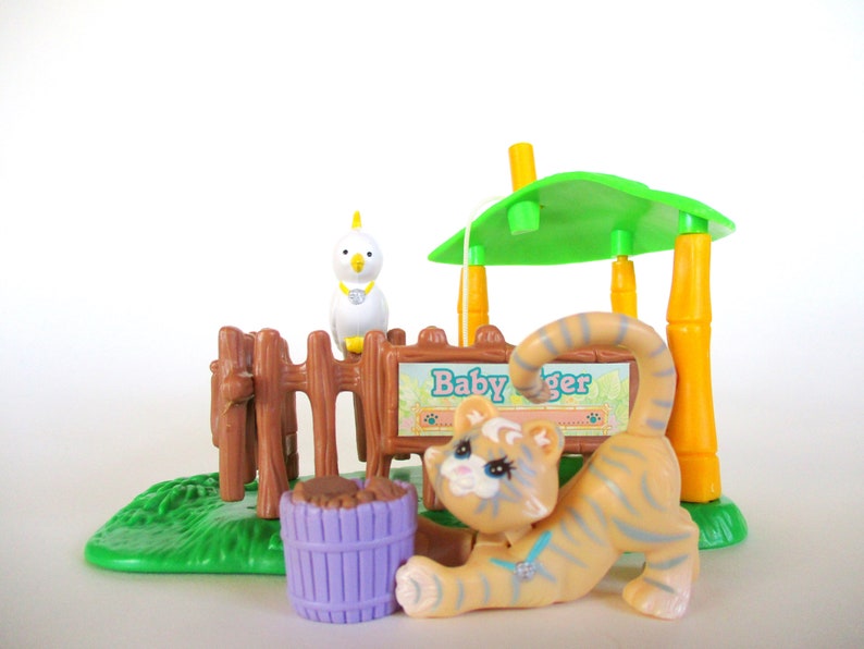 Vintage Littlest Pet Shop Zoo Baby Tiger Playset by Kenner | Etsy