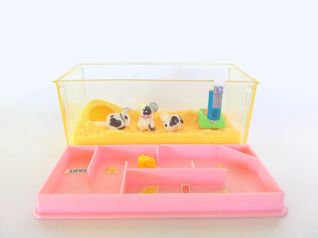 Vintage Littlest Pet Shop Itsy Bitsy Mice With Cheesy Maze Mouse ...