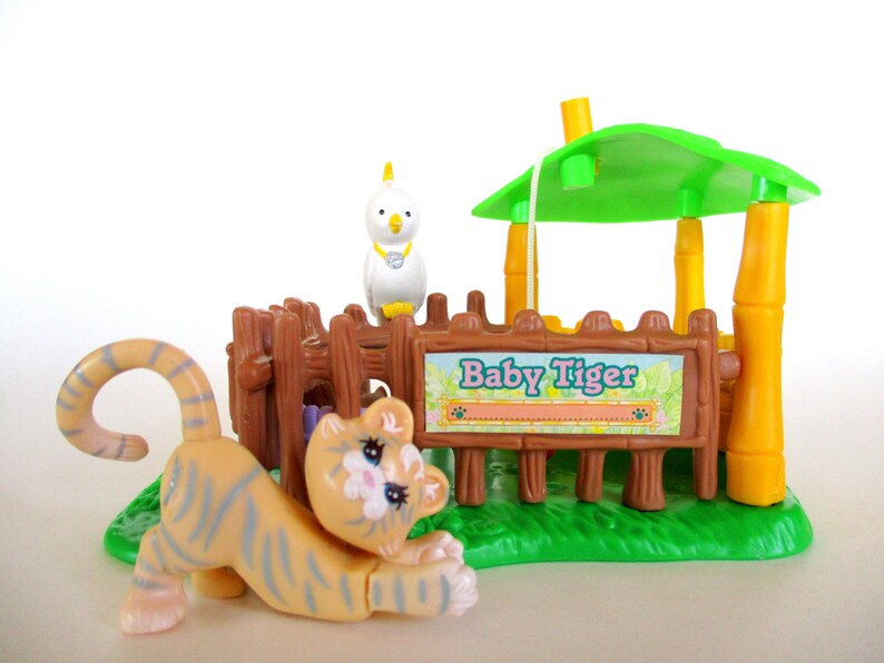 Vintage Littlest Pet Shop Zoo Baby Tiger Playset by Kenner | Etsy
