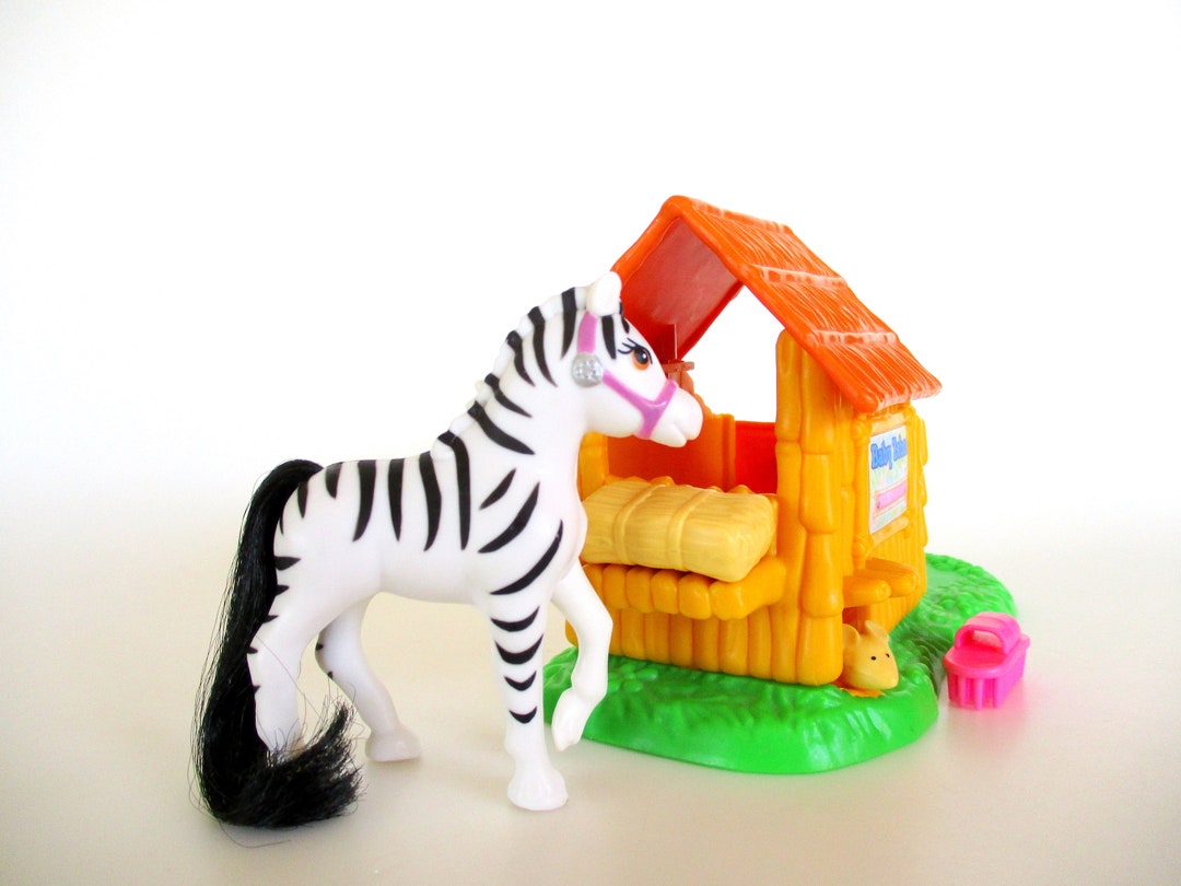 Vintage Littlest Pet Shop Zoo Baby Zebra Playset by Kenner - Etsy