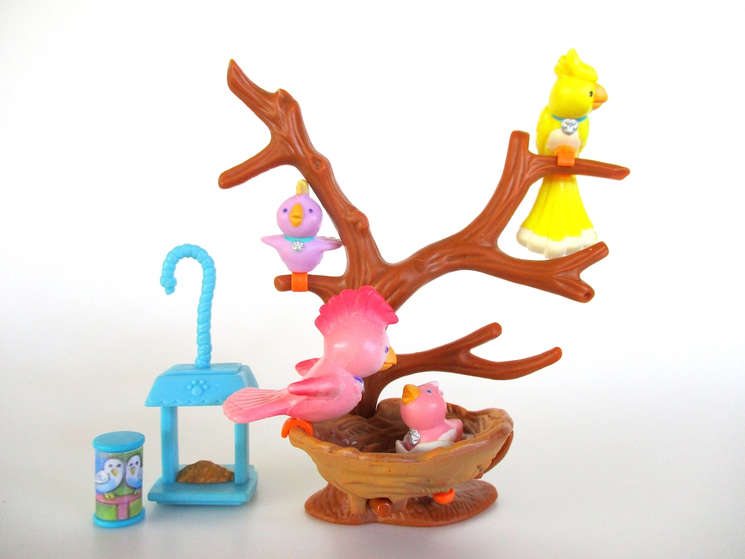 Vintage Littlest Pet Shop Chirpy Birds With Tree Perch Kenner 1994 - Etsy