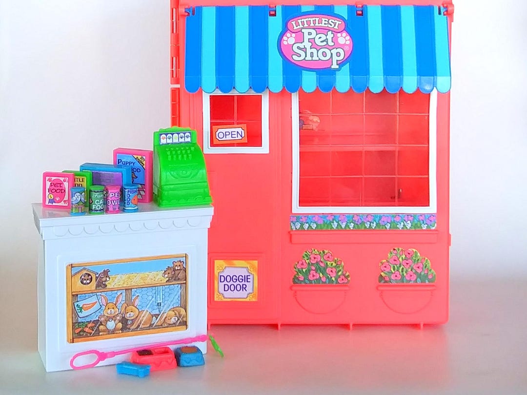 Vintage Littlest Pet Shop Playset Carrier Pet Store With Accessories ...