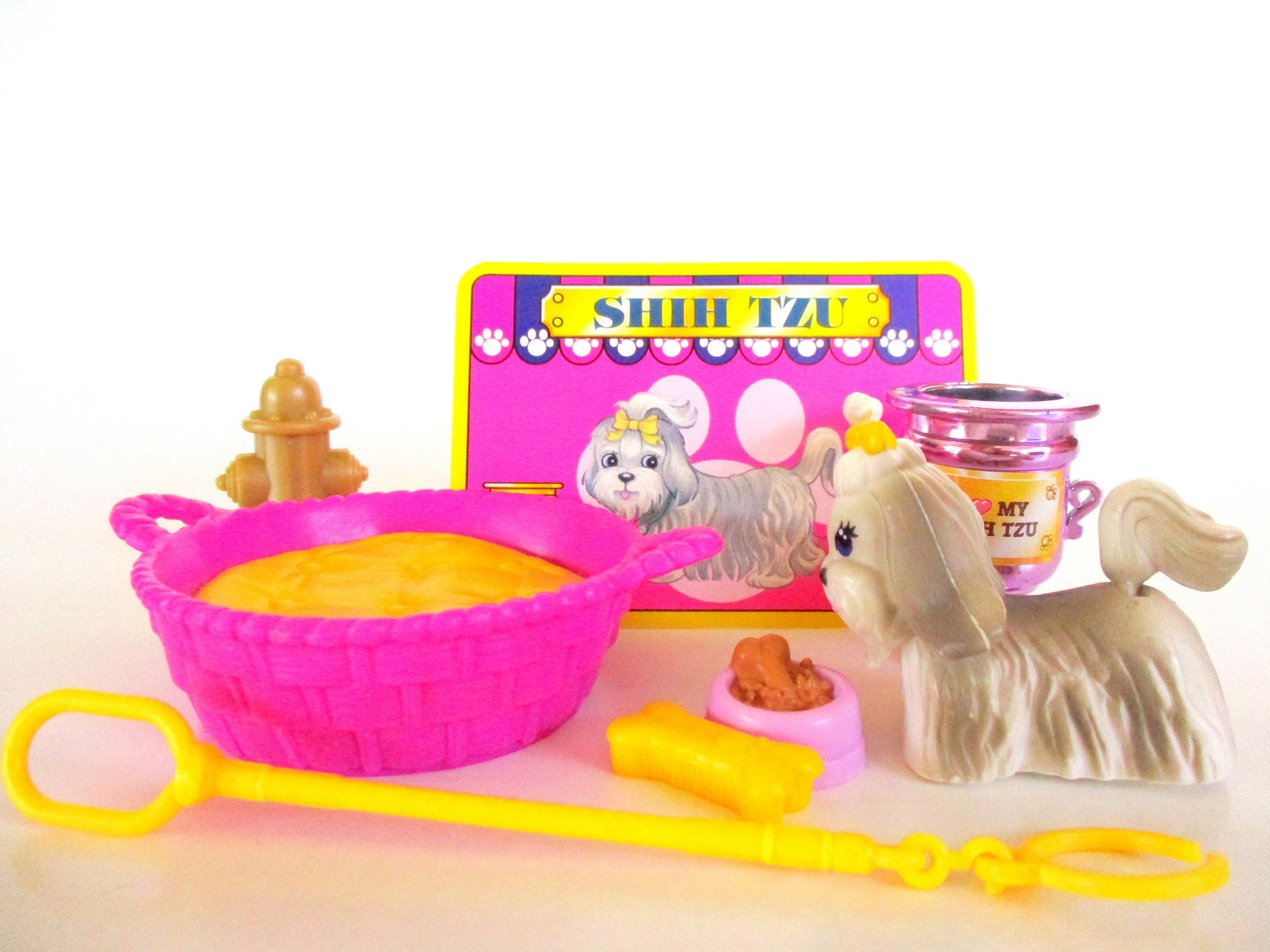 Vintage Littlest Pet Shop Lively Shih Tzu with Puppy Nest | Etsy