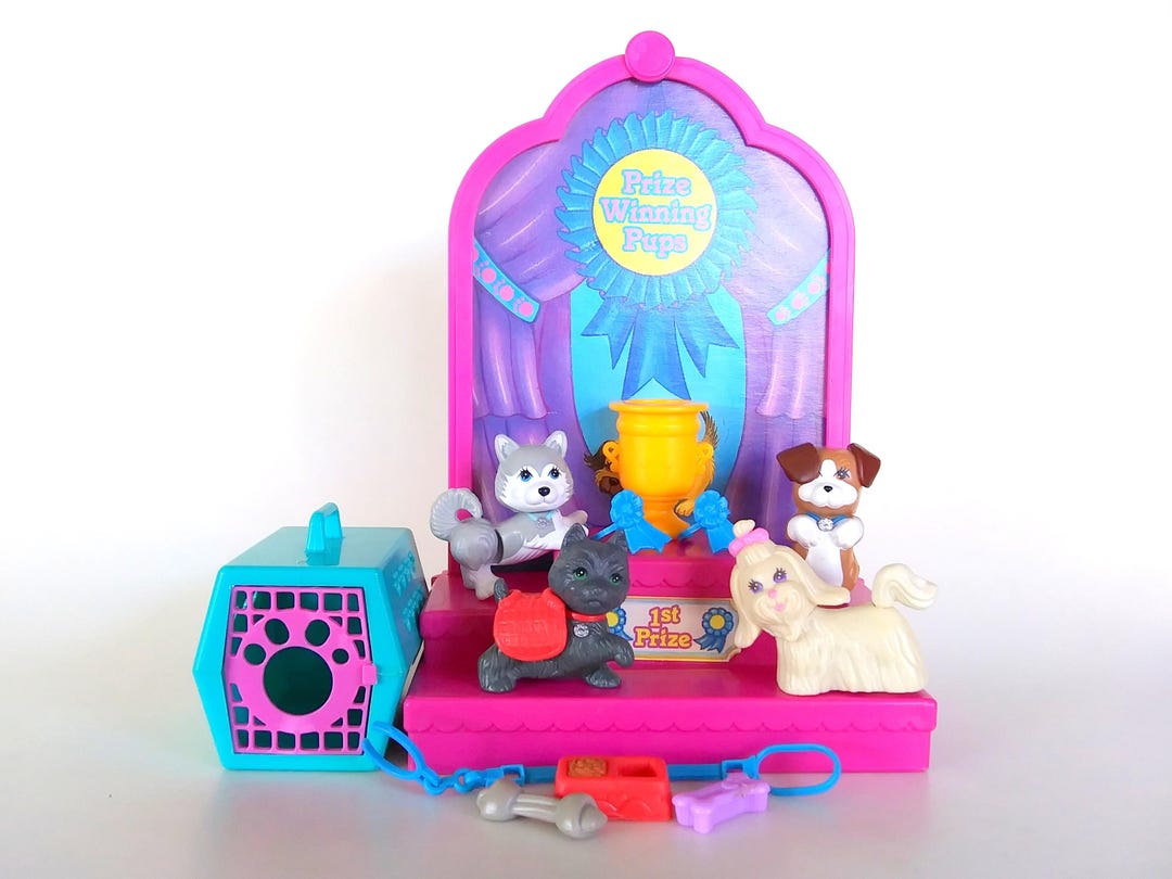 Vintage Kenner Littlest Pet Shop Prize Winning Pups Pet Show Dog ...