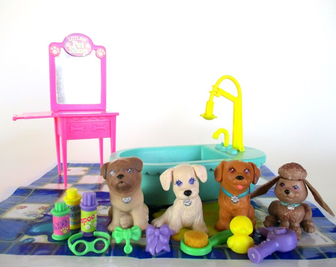 Vintage Littlest Pet Shop Splash Happy Puppies Playset by - Etsy