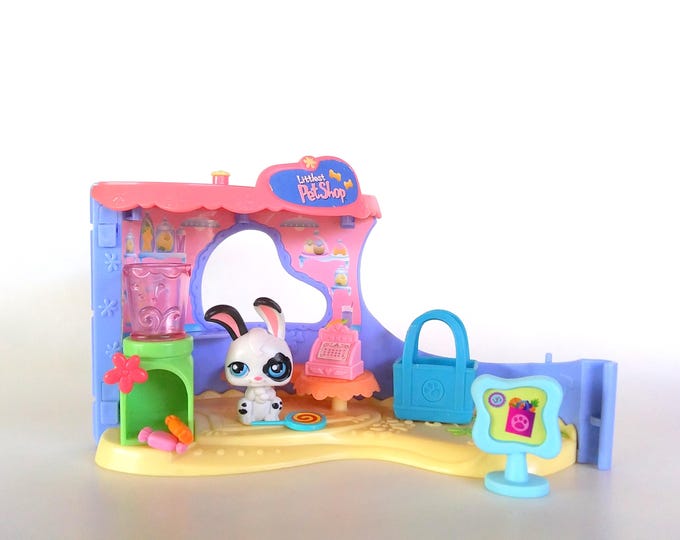 Littlest Pet Shop LPS Pet Bakery Playset With Magic Motion Bunny Rabbit ...