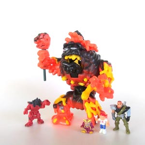 Mighty Max Playset Melts Lava Beast Battle Warriors Bluebird Toys 1994 ...