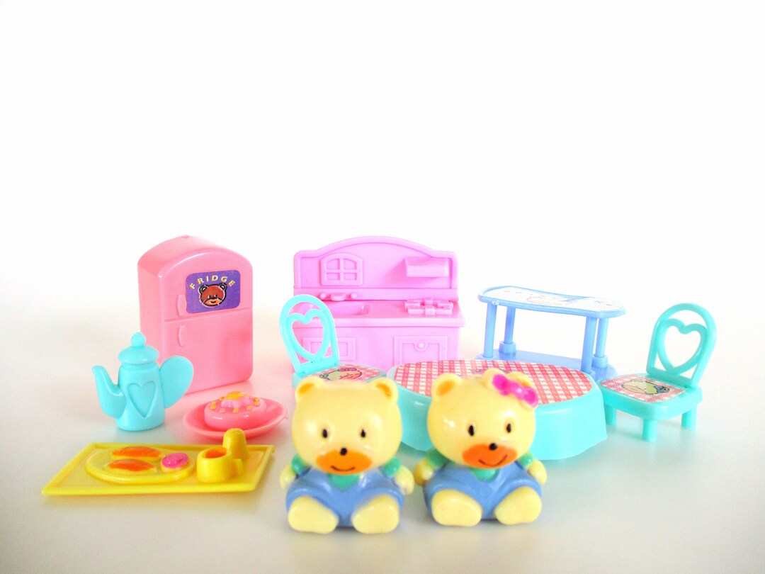 Vintage Teddy's Home Dining Room Kitchen and Bears Playset Retro 90s ...