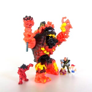Mighty Max Playset Melts Lava Beast Battle Warriors Bluebird Toys 1994 ...