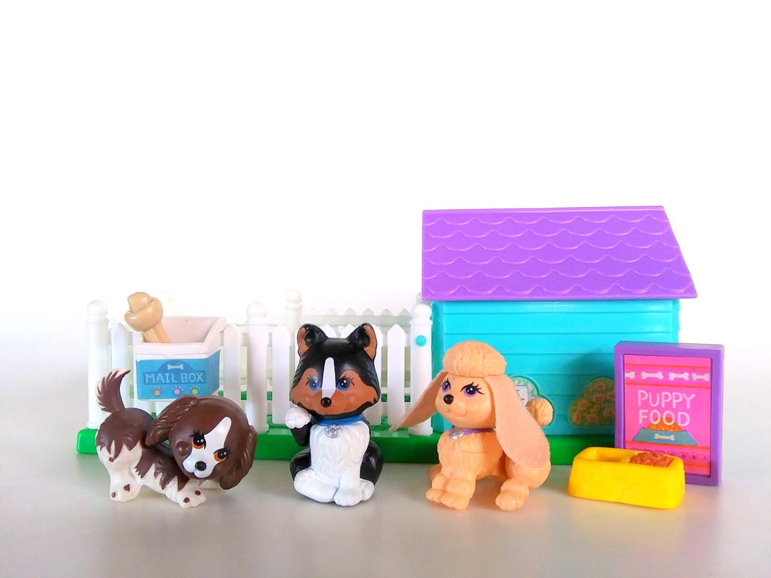 Vintage Littlest Pet Shop Happy Pups With Playhouse Dog Variation ...